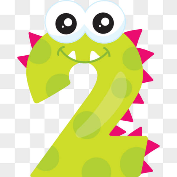 Download Green Monster Number Two Illustration PNGs Online - Creative ...