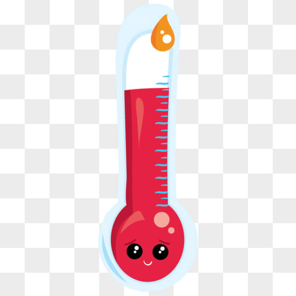 Download Happy Thermometer with High Temperature PNGs Online - Creative ...