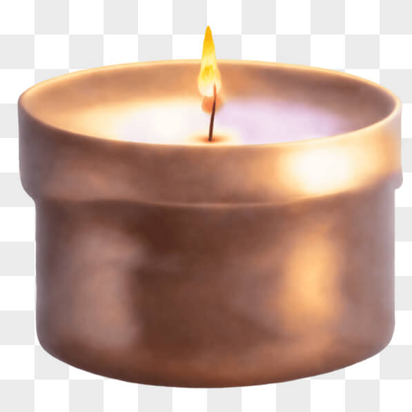 Download Lit Candle in Oval-shaped Container PNGs Online - Creative Fabrica