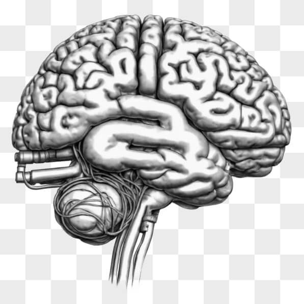Download Detailed Drawing of Human Brain Anatomy Sketches Online ...