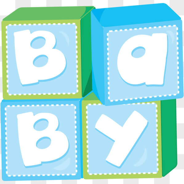 Download Baby Blocks with Blue and Green Colors PNGs Online - Creative ...