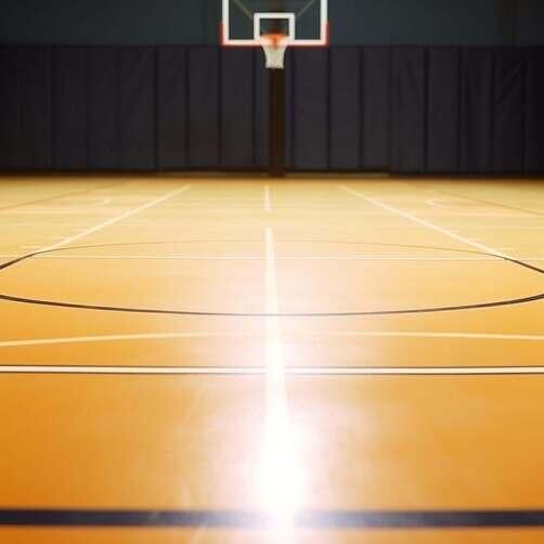 Download Empty Basketball Court with Basketball Hoop Backgrounds Online ...