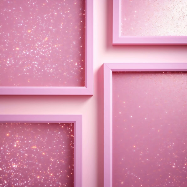 Download Pink Frames on Glittering Pink Background - 3D Rendering ...
