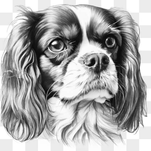 Download Black and White Drawing of English Cocker Spaniel Dog Sketches ...