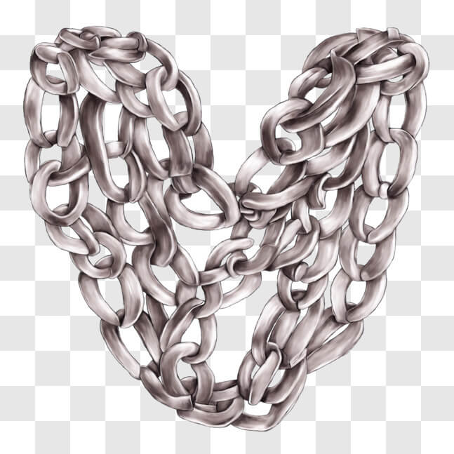 Download Heart-Shaped Silver Chain for Love and Sentimental Gestures ...