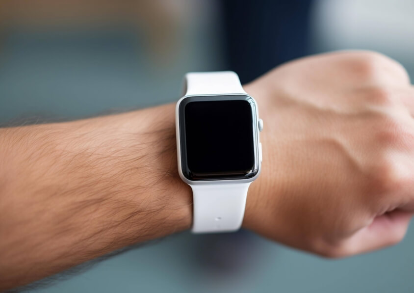 Download Person wearing blank white Apple Watch Mockups Online ...