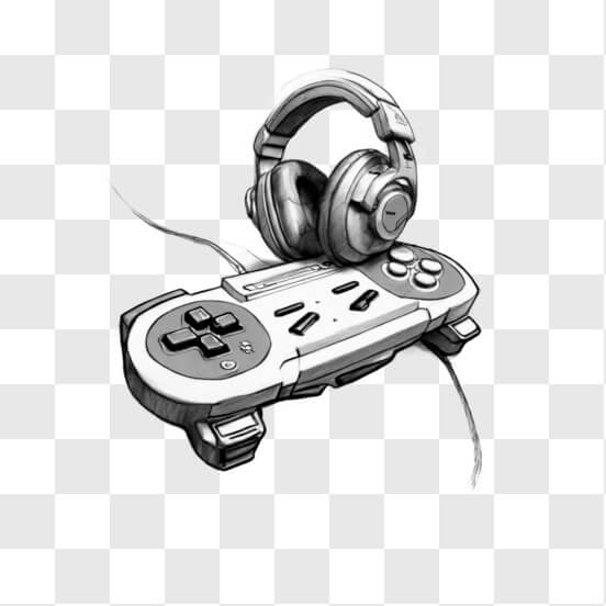 Download Analog Video Game Controller Pencil Drawing Sketches Online ...