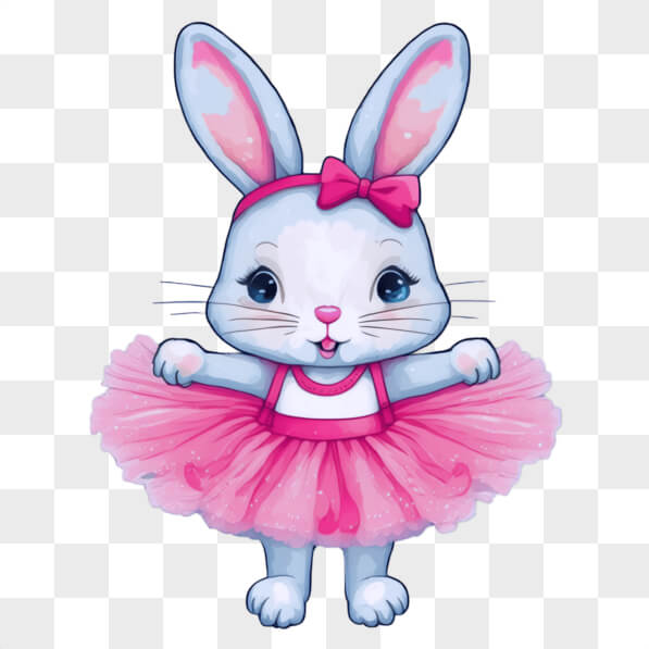 Download White Bunny in Pink Tutu and Ballet Shoes Cartoons Online ...
