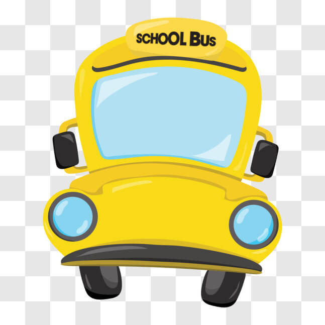 Download Unique Upside-down Yellow School Bus Image PNG Online ...