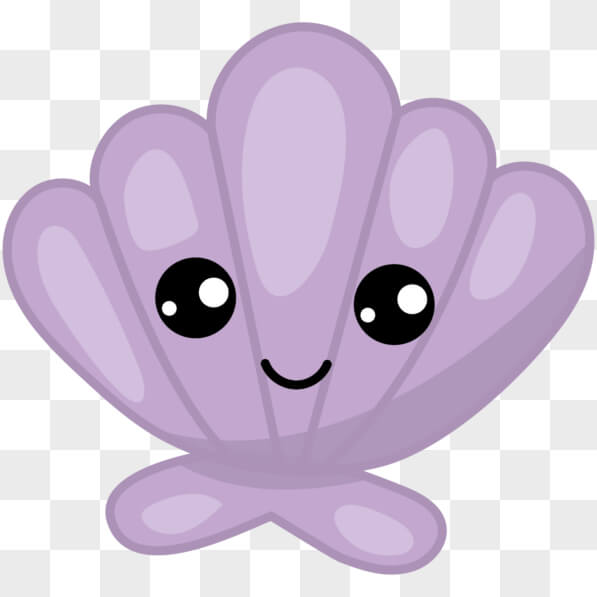 Download Cute Purple Seashell with Smiling Face PNGs Online - Creative ...