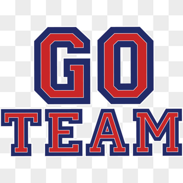 Download Red, Blue, and White 'Go Team' Logo PNGs Online - Creative Fabrica