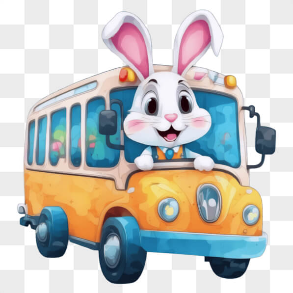 Download Cartoon Rabbit Driving School Bus Cartoons Online - Creative ...
