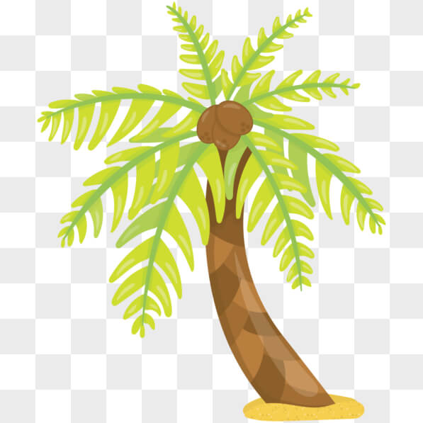 Download Palm Tree on Sandy Shore PNGs Online - Creative Fabrica