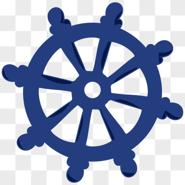 Download Blue Ship's Wheel Representing Direction and Steering PNGs ...