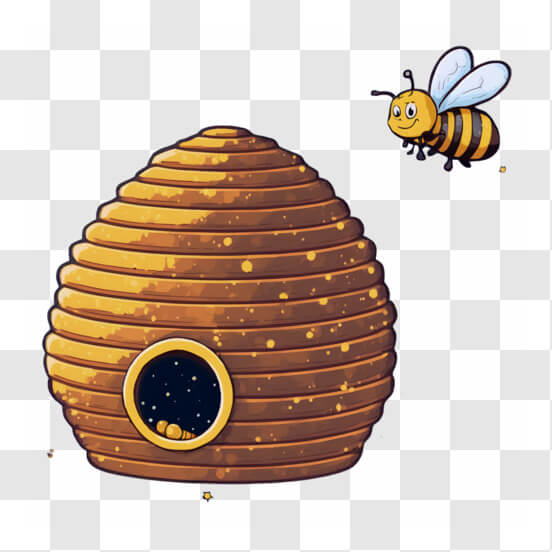Download Cartoon Bee with Glasses and Flowers at Microscope Cartoons ...
