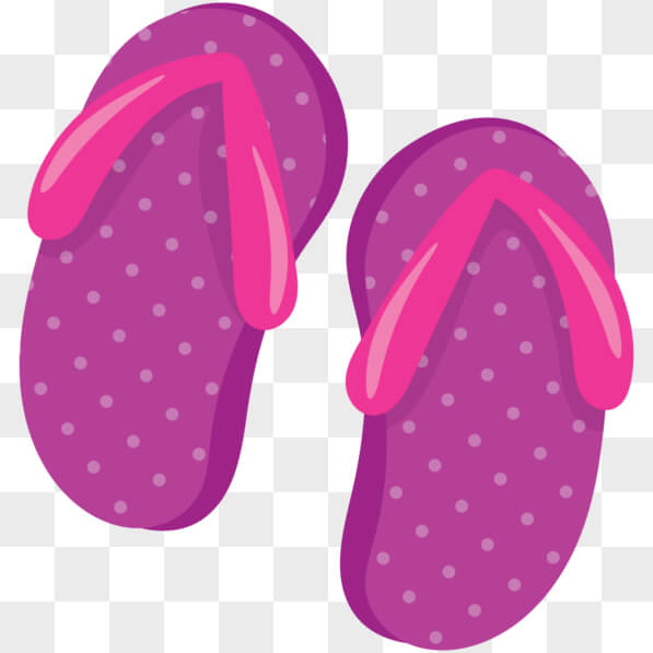 Download Purple Polka Dot Flip-Flop Slippers on White Background PNGs ...