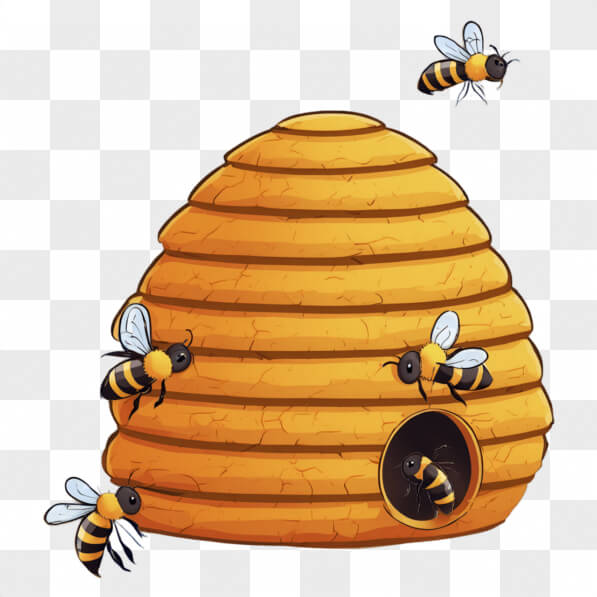 cartoon bee hive background