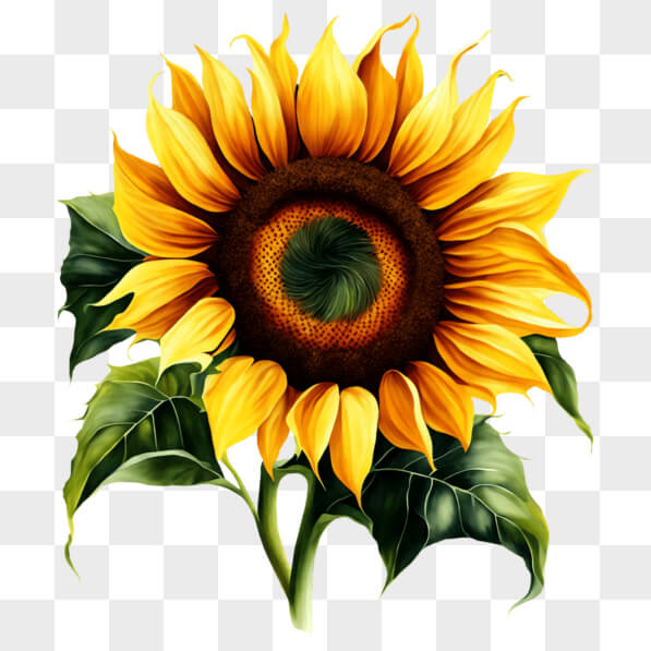Download Realistic Sunflower Digital Painting PNGs Online - Creative ...