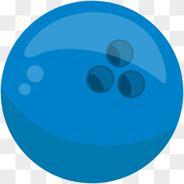 Download Blue Bowling Ball with Three Dots PNGs Online - Creative Fabrica
