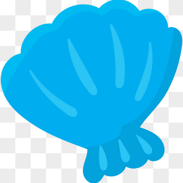 Download Blue Seashell on White Background PNGs Online - Creative Fabrica