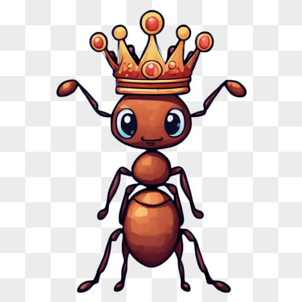 Download Cartoon Ant with Crown - Educational Illustration Cartoons ...