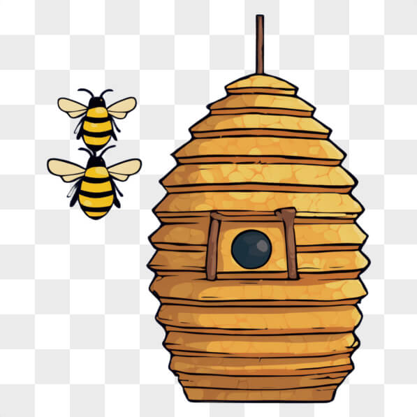 Download Educational Beehive with Honeybees Cartoons Online - Creative ...
