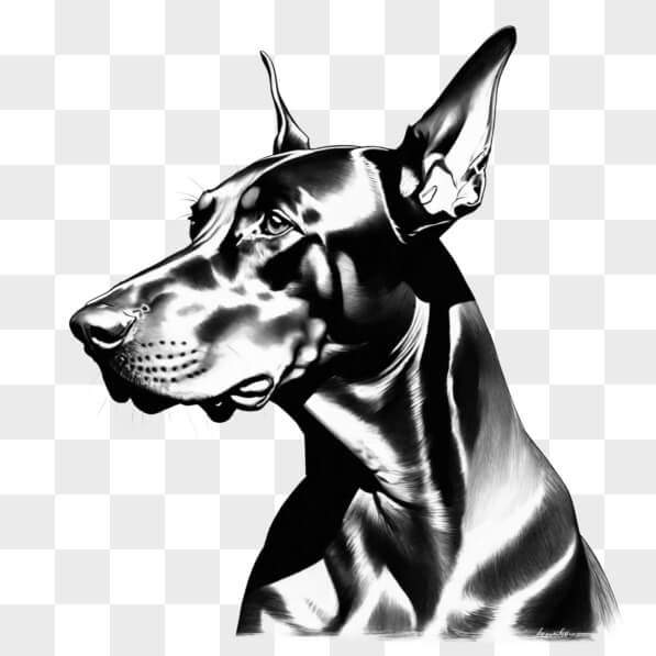 Download Realistic Drawing of Doberman Dog Sketches Online - Creative ...