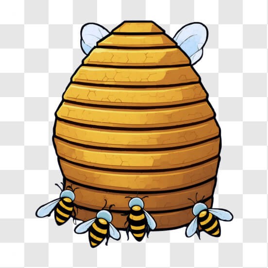 Bee Hive Cartoon Images - Free Download on Creative Fabrica