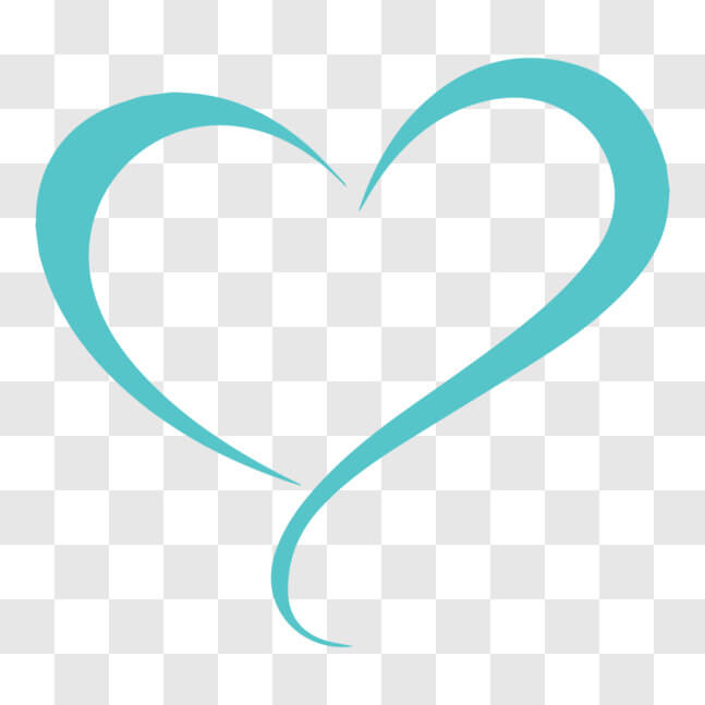 Download Heart-shaped Turquoise Design for Love or Friendship PNG ...
