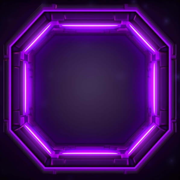 Download Octagonal Frame with Purple Neon Lights Background Backgrounds ...