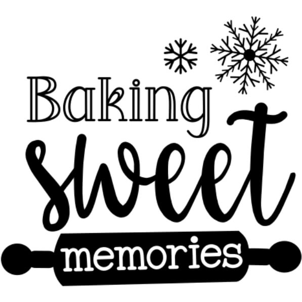 Download Baking Sweet Memories - Black and White Image with Snowflake ...