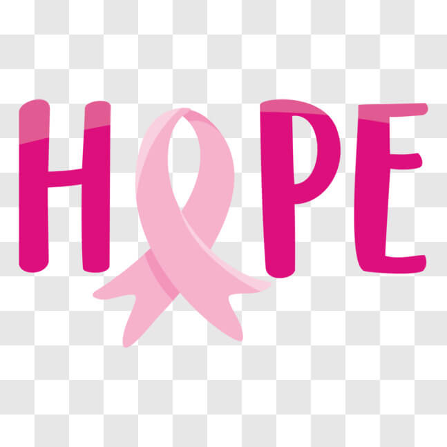 Download Pink Ribbon of Hope for Breast Cancer Awareness PNG Online ...