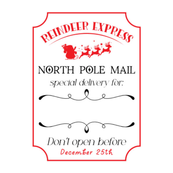 Download Reindeer Express Label for Christmas Gifts Quotes Online ...