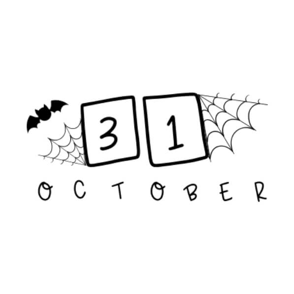 Download Spooky Halloween Drawing with Number 31 October Quotes Online ...