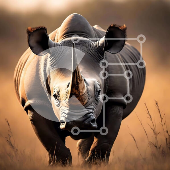 Download Rhinoceros in Grassland Habitat Stockphotos Online - Creative ...