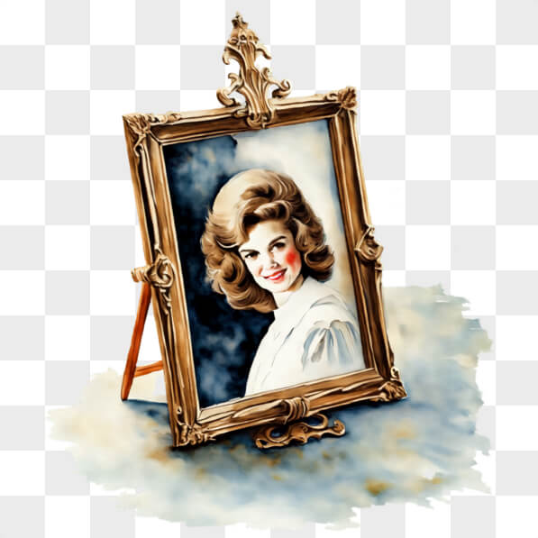 Download Classic Painting of a Woman on Display PNG Online - Creative ...