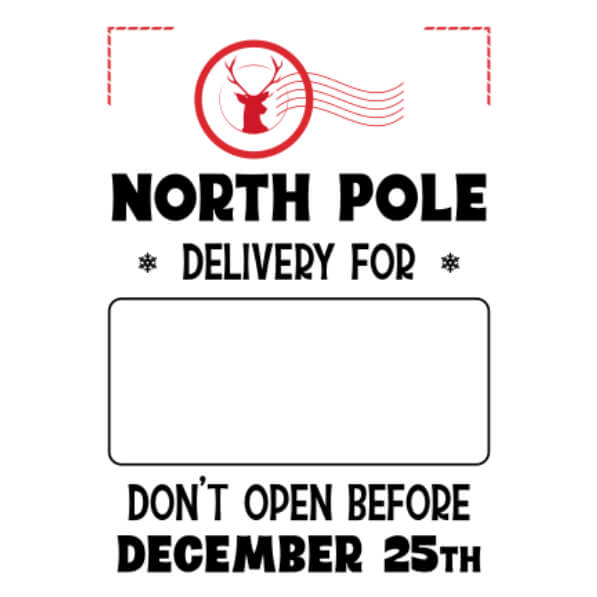 Download North Pole Delivery Label for Holiday Season Quotes Online ...