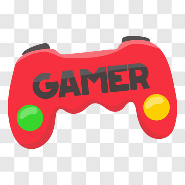 Download Red Gamer Video Game Controller with Left and Right Buttons ...