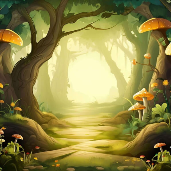 Download Fantasy Forest with Mushrooms, Trees, and Open Space ...