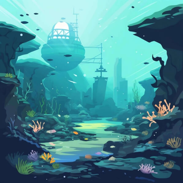 Download Underwater Exploration with Ship, Corals, and Fishes ...