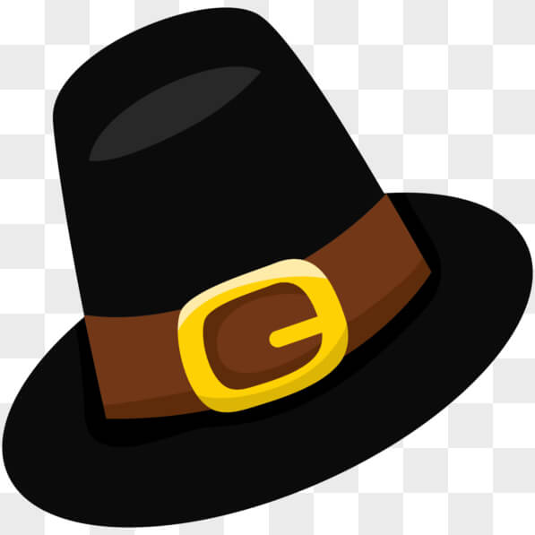 Download Black Pilgrim Hat for Thanksgiving, Halloween, or Other ...