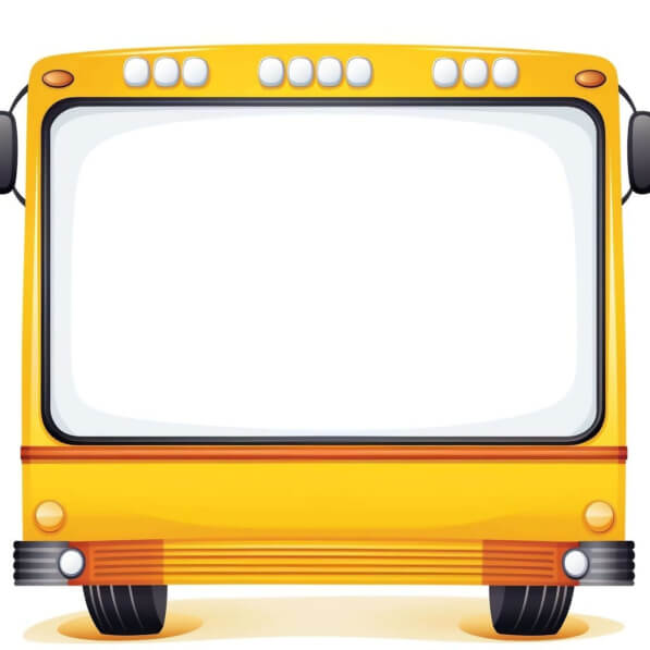 Download Yellow School Bus with Blank Space in Front Windshield ...