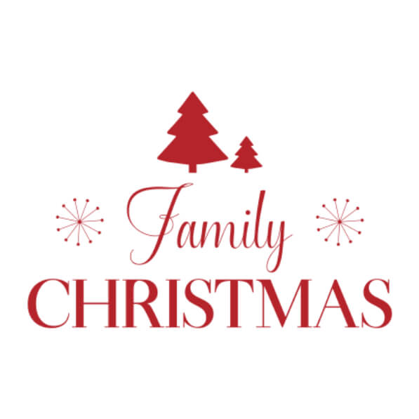Download Family Christmas Red Sign with Happy Holidays Phrase Quotes ...