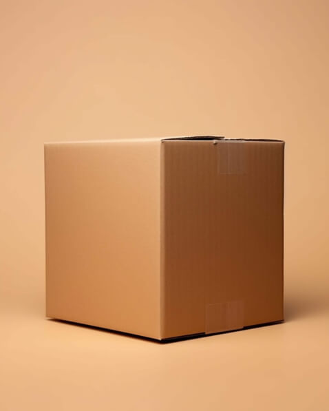Download Empty Cardboard Shipping Box on Beige Background Mockups ...