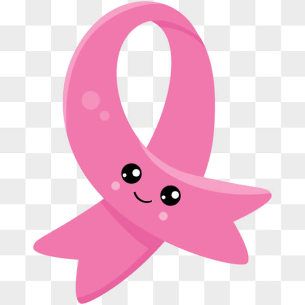 Download Pink Ribbon with Smiley Face for Breast Cancer Awareness PNGs ...