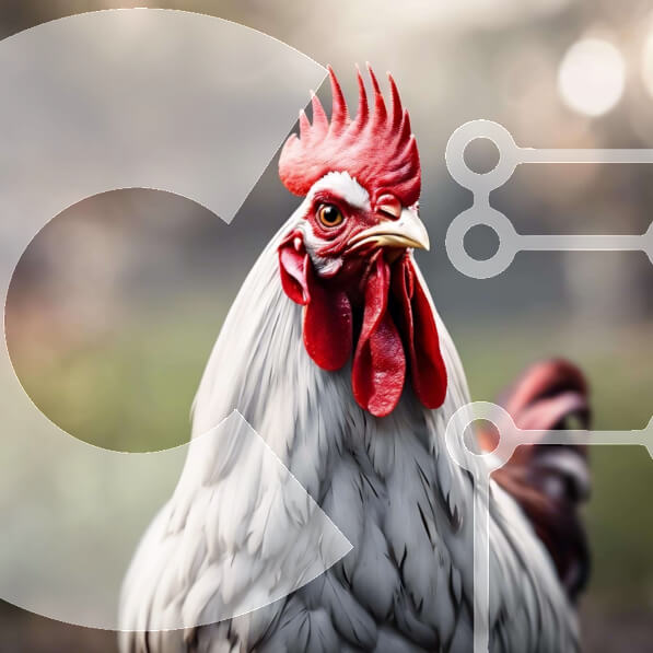 Beautiful White and Red Rooster in Natural Habitat stock photo ...