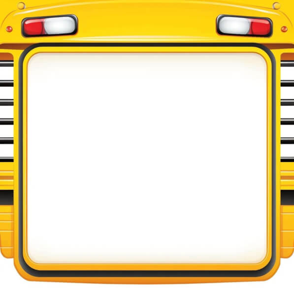 Download Yellow School Bus with Blank Frame on White Background ...