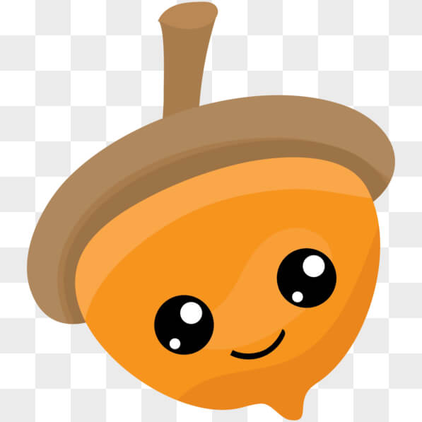 Download Smiling Orange Nut with Hat PNGs Online - Creative Fabrica