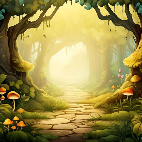 Download Fantasy Forest with Mushrooms and Stone Path Backgrounds ...
