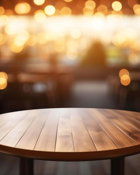 Download Empty Wooden Table in Restaurant or Bar Background Mockups ...